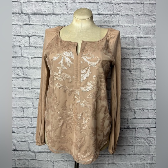 Knox Rose | Tops | Knox Rose Sequence Design Long Sleeve Blouse M ...
